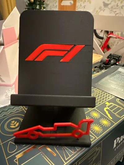 Formula 1 Phone stand (No AMS) - Free 3D Print Model - MakerWorld