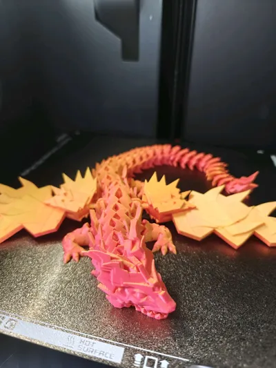 Thunderstrike - Winged Articulated Dragon by hollowmaker MakerWorld: Download Free 3D Models