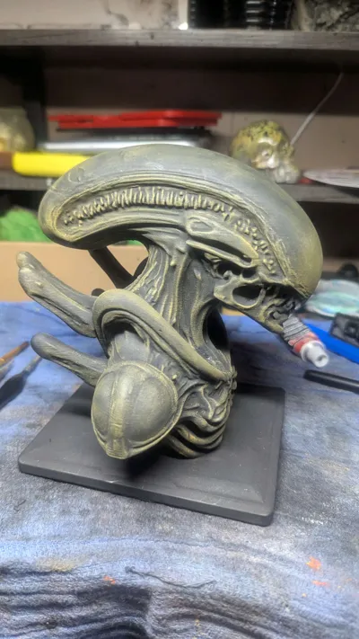Busto Xenomorfo Alien - Modelo gratuito para impressão 3D - MakerWorld