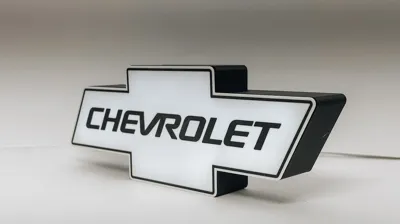 Chevrolet logo led light box by Nostalgicprints - MakerWorld