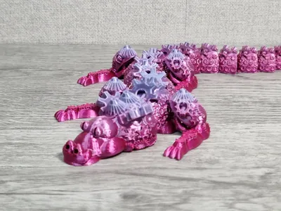 Gear Dragon - Free 3D Print Model - MakerWorld