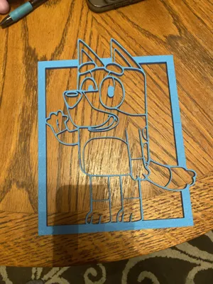 Bluey Line Art Sign - Free 3D Print Model - MakerWorld