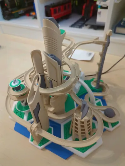 NeoHexa Metropolis Marble Run – Future in Motion by Structales - Roadrunner4d MakerWorld ...