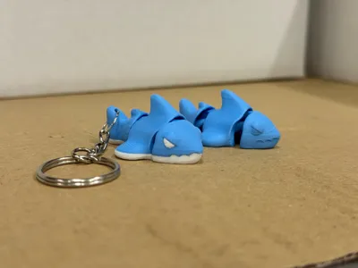 Articulated Shark & Keychain by 🔵 MontoyaMaker MakerWorld: Download ...