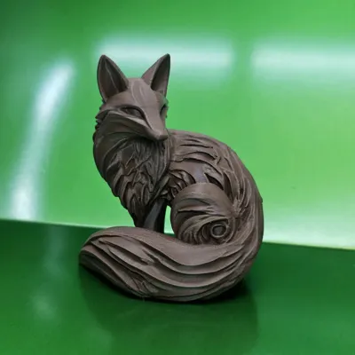 Wood-Carved Fox by Triple G Workshop MakerWorld: Download Free 3D Models