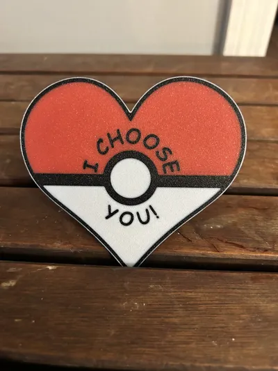 Pokemon/Pokeball Valentines Day Heart by angry-p1p - MakerWorld