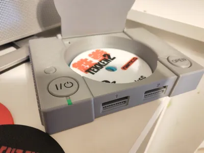 Playstation 1 Console + 12 Game Coasters - Free 3D Print Model - MakerWorld