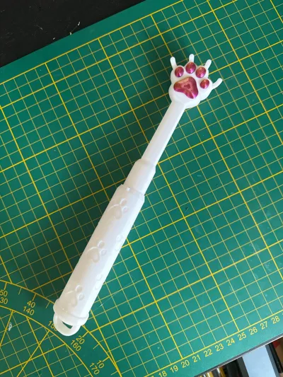 Back scratcher - Telescopic cat paw by F3D MakerWorld: Download Free 3D ...