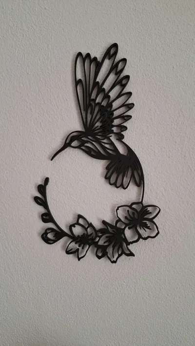 Hummingbird Wall Art - Free 3D Print Model - MakerWorld