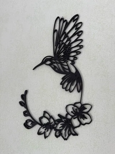 Hummingbird Wall Art - Free 3D Print Model - MakerWorld