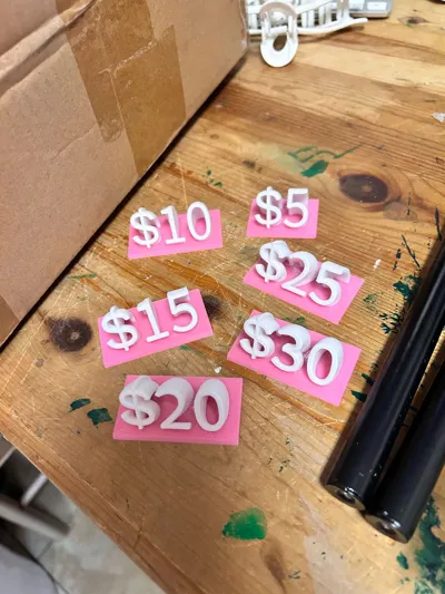 Craft fair price signs - Free 3D Print Model - MakerWorld