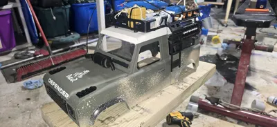 1/10 scale Land Rover Defender 90 RC body - Free 3D Print Model ...