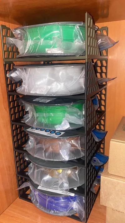 Filament storage stack Bambu boxes stackable trays - Free 3D Print ...