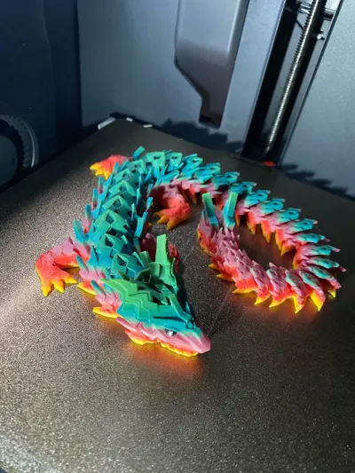Thunderstrike - Wingless Articulated Dragon - Free 3D Print Model ...