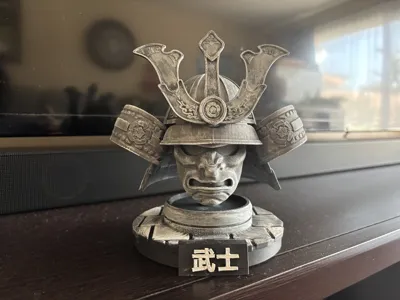 Samurai Helmet - Display by Mango3D MakerWorld: Download Free 3D Models