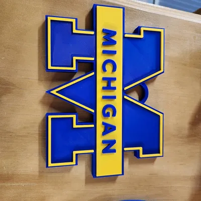 Michigan Wolverines logo chain by CTK 3D Printing MakerWorld: Download ...