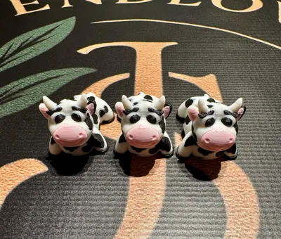 Cute Flexi Cow & (Keychain) ( Mini ) by Print N Play MakerWorld ...