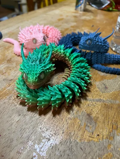 Rune Serpent - Print-in-Place Articulated Version - Year of the Snake ...