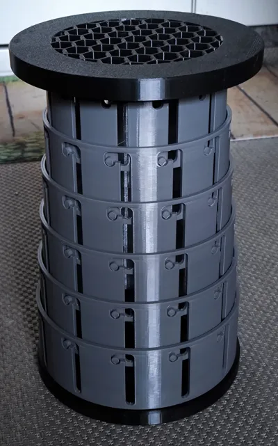 Heavy-Duty Collapsible Stool – Print-in-Place 40cm - Free 3D Print ...