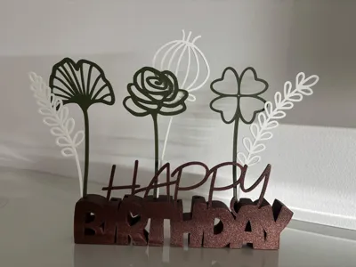 Happy Birthday - Free 3D Print Model - MakerWorld