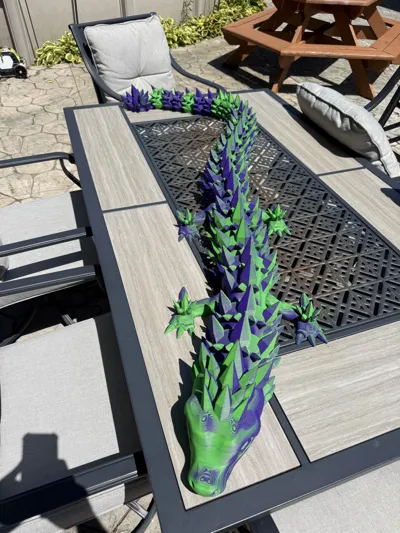 FlexiBuild Crystal Dragon - Free 3D Print Model - MakerWorld