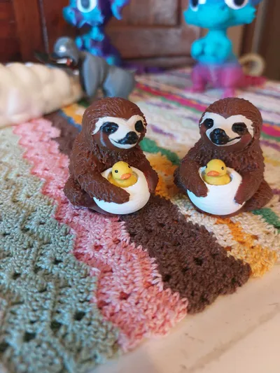 EASTER SLOTH & BABY DUCK by Nagoh CreativeMakerWorld: Download Free 3D ...
