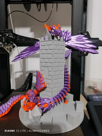 Dragon Tower Display Stand - Free 3D Print Model - MakerWorld