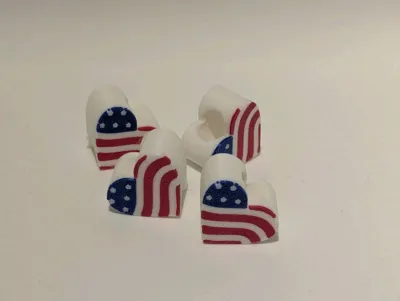 Flag Patriotic Straw Charms - Free 3D Print Model - MakerWorld
