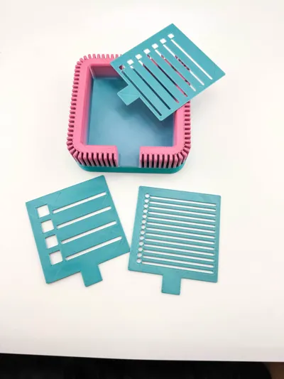 Post-it Notepad Holder and Stencils by BAM MakerWorld: Download Free 3D ...