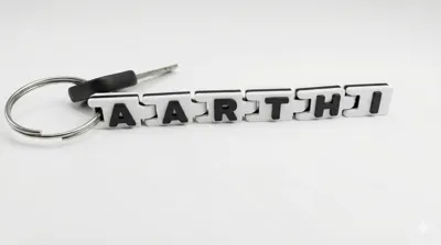 Articulated keychain, with personalized name - Free 3D Print Model ...