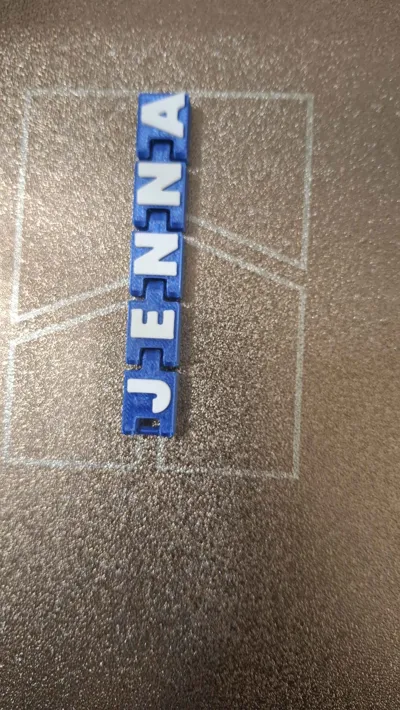 Articulated keychain, with personalized name - Free 3D Print Model ...