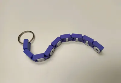Articulated keychain, with personalized name - Free 3D Print Model ...