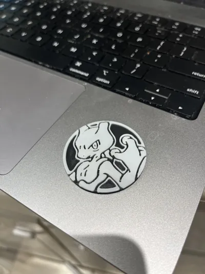 Mewtwo Pokemon Coin (Modern Style) - Free 3D Print Model - MakerWorld