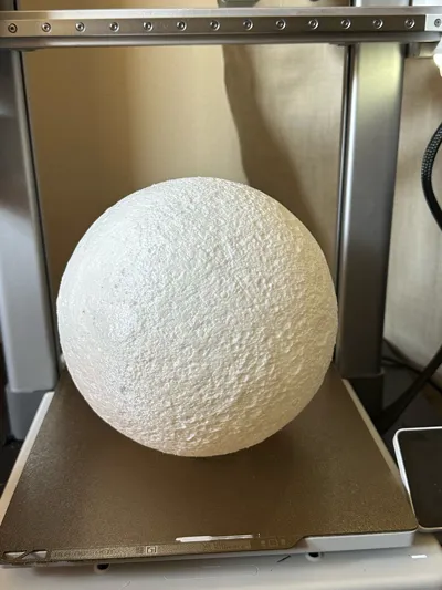 Moon Lamp with Wavy Stand (Fuzzy Skin) Remixed by ThisIs3DPrinted ...