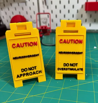 CAUTION OVERSTIMULATED/STRESSED DO NOT APPROACH - Free 3D Print Model ...