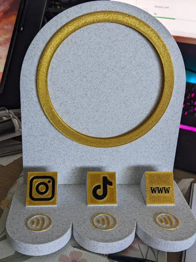 Social Media NFC Display Stand by Egloris MakerWorld: Download Free 3D Models