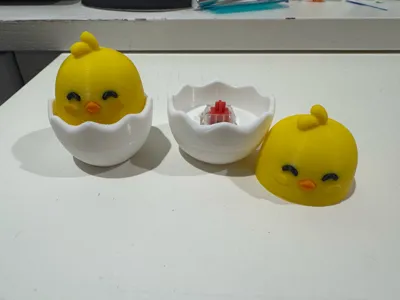 Chick in Egg Fidget Clicker - Keycap Clicker by Kaydee Steed MakerWorld ...