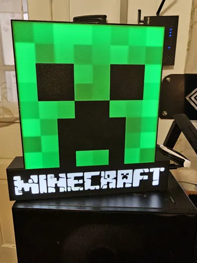 Minecraft Creeper Lightbox - Free 3D Print Model - MakerWorld