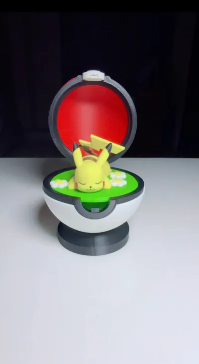 Good night Pikachu~ Poké Ball Music Box - Free 3D Print Model - MakerWorld