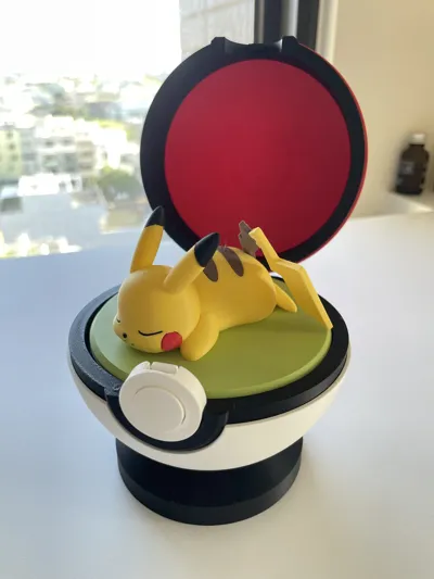 Good night Pikachu~ Poké Ball Music Box by 洞洞脑子研造社 MakerWorld: Download ...