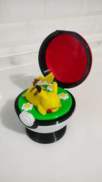 Good night Pikachu~ Poké Ball Music Box by 洞洞脑子研造社 MakerWorld: Download ...