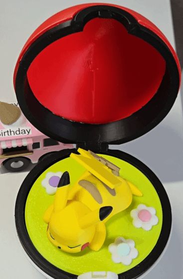 Good night Pikachu~ Poké Ball Music Box by 洞洞脑子研造社 MakerWorld: Download ...