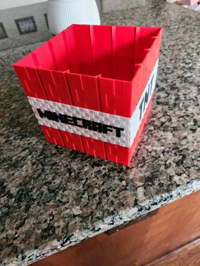 Minecraft Movie TNT PopCorn Bucket by Astro Factory MakerWorld ...