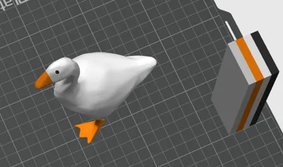 Untitled Goose Game Character - The Entitled Goose - Coloured Model ...