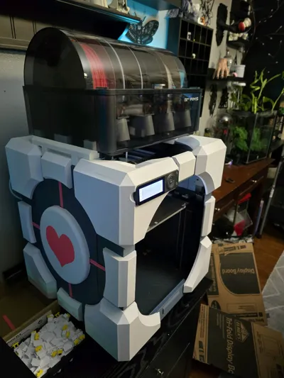 Companion Cube P1P Mod ( Bambu Lab ) Remixed by neil3dprints MakerWorld ...