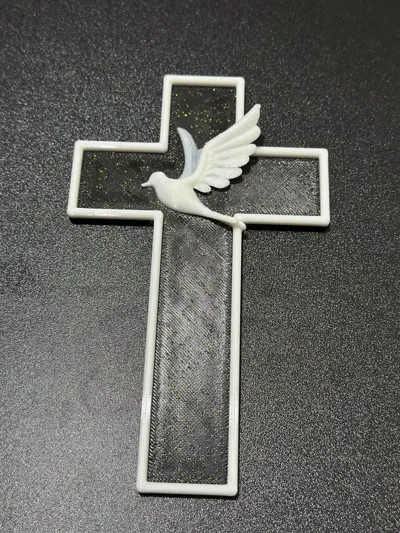 Dove cross - Free 3D Print Model - MakerWorld