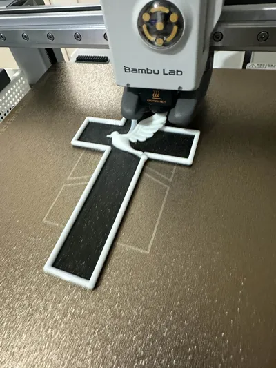 Dove cross - Free 3D Print Model - MakerWorld