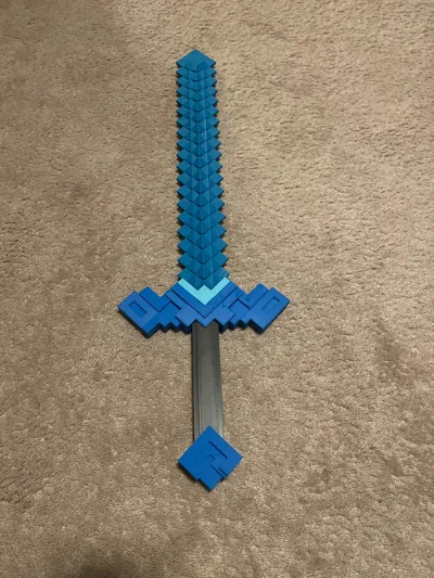 Minecraft Movie Diamond Sword by Kass 3D MakerWorld: Download Free 3D ...