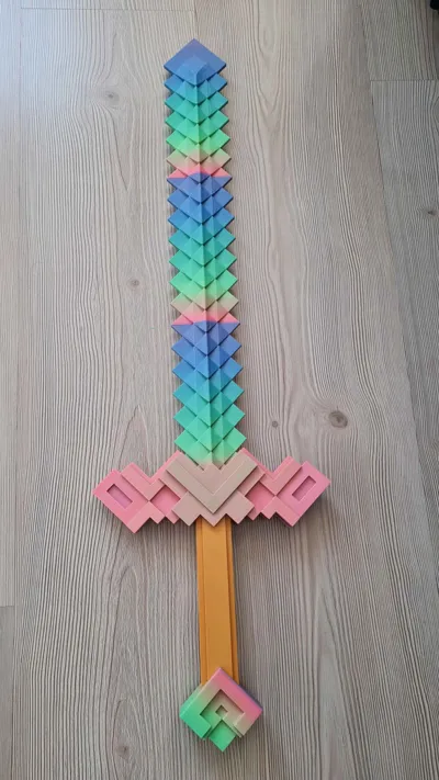 Minecraft Movie Diamond Sword by Kass 3D MakerWorld: Download Free 3D ...