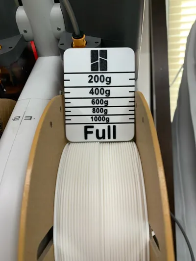 Filament spool gauge by SlickPrintMakerWorld: Download Free 3D Models